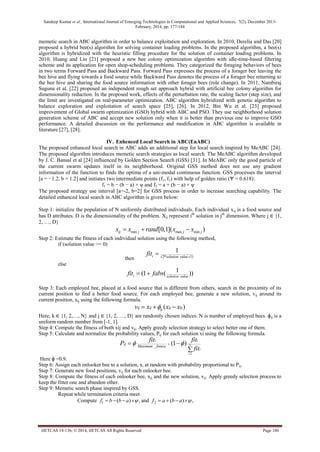 Enhanced local search in artificial bee colony algorithm | PDF