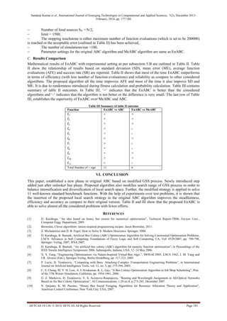 Enhanced local search in artificial bee colony algorithm | PDF