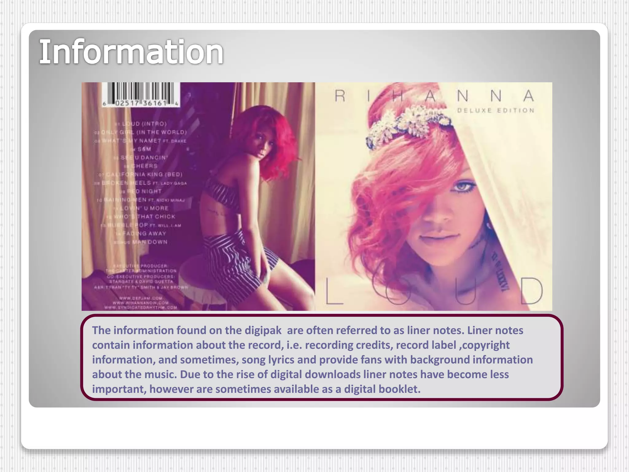 Digipack and EP Information | PPT