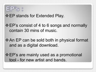 Digipack and EP Information | PPT