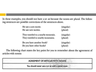 Problems with articles | PPTX