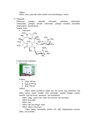 Farmakologi : penggolongan antibiotik | DOCX