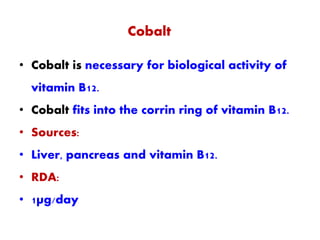 METABOLISM OF COBALT & CHROMIUM | PPTX