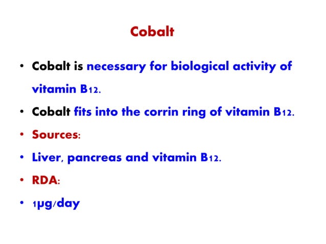 METABOLISM OF COBALT & CHROMIUM | PPTX