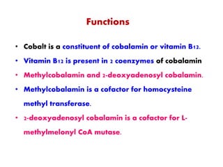 METABOLISM OF COBALT & CHROMIUM | PPTX