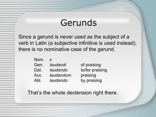 16. future passive participle, gerunds, gerundives, and the passive ...