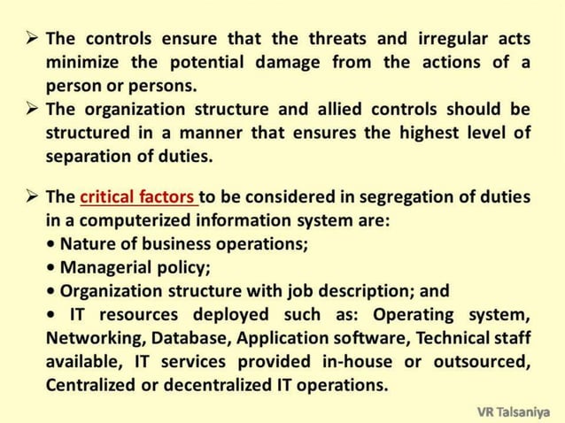 Protection of Information System & Types of Controls | PPTX | Business ...