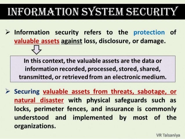 Protection of Information System & Types of Controls