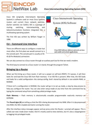 Cisco Internetworking Operating System (ios) | PDF