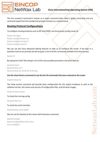 Cisco Internetworking Operating System (ios) | PDF