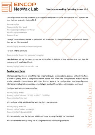 Cisco Internetworking Operating System (ios) | PDF