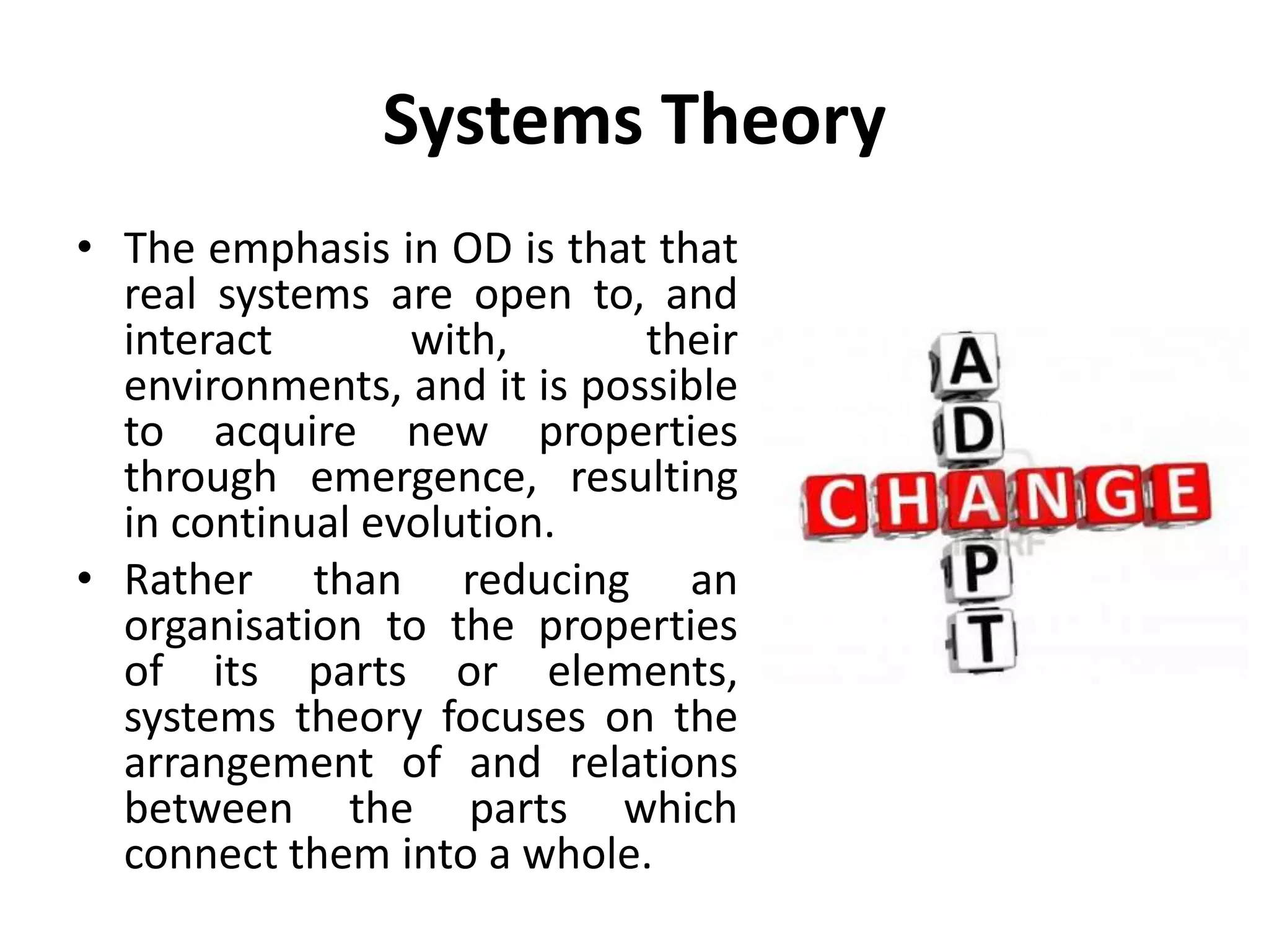 Systems theory - Organizational Change and Development - Manu Melwin ...
