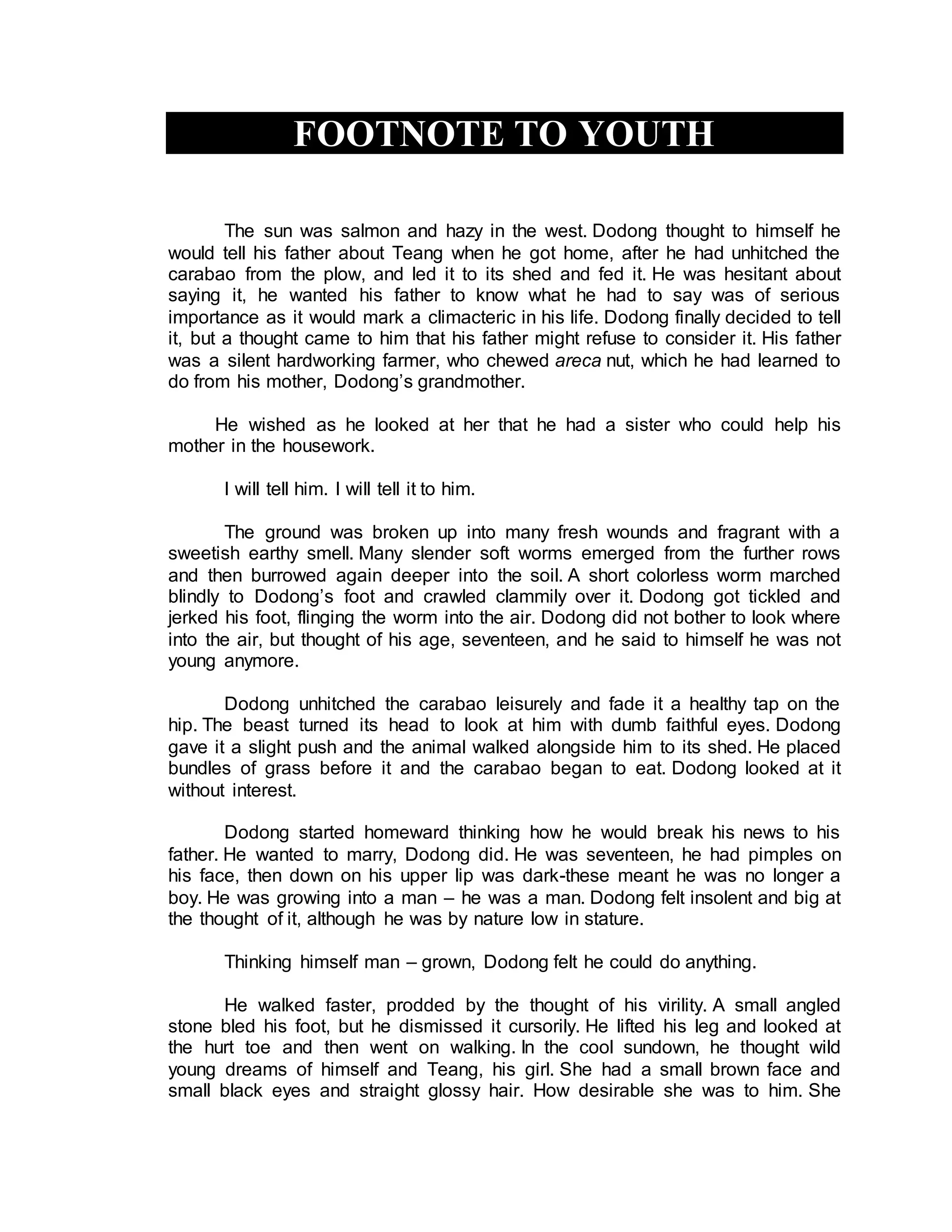 Footnote to Youth | DOCX