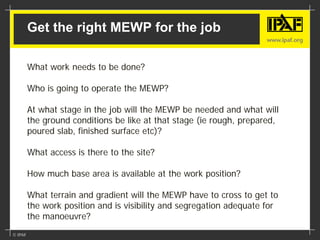 Get the right MEWP for the job | PDF