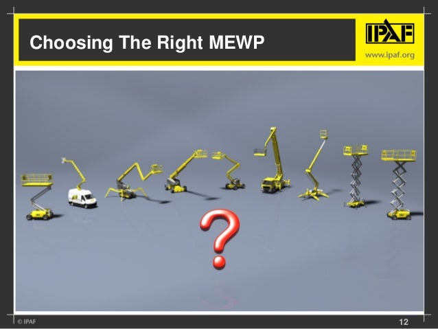 Get the right MEWP for the job