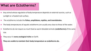 Temperature regulation in ectotherms | PPTX