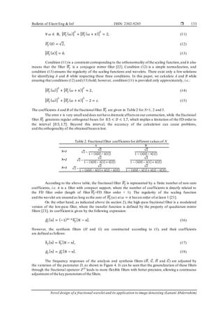 Novel design of a fractional wavelet and its application to image denoising | PDF