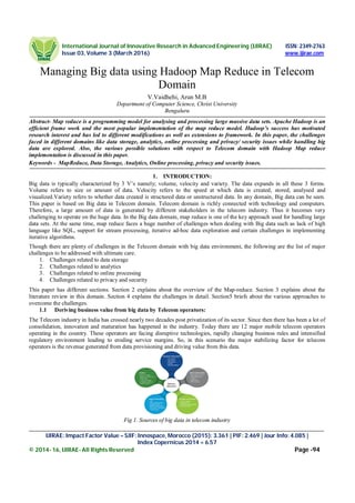 Managing Big data using Hadoop Map Reduce in Telecom Domain | PDF ...