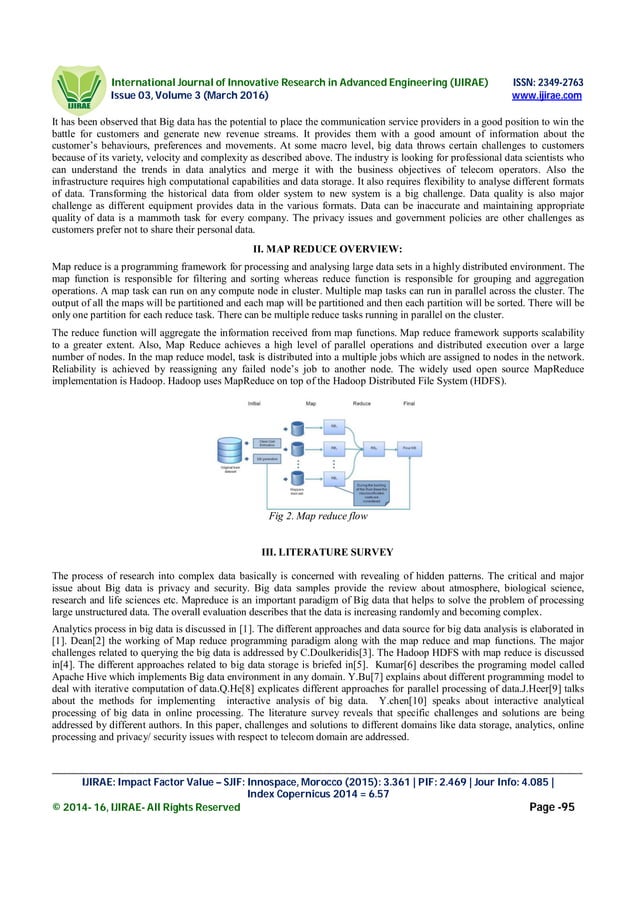 Managing Big data using Hadoop Map Reduce in Telecom Domain | PDF