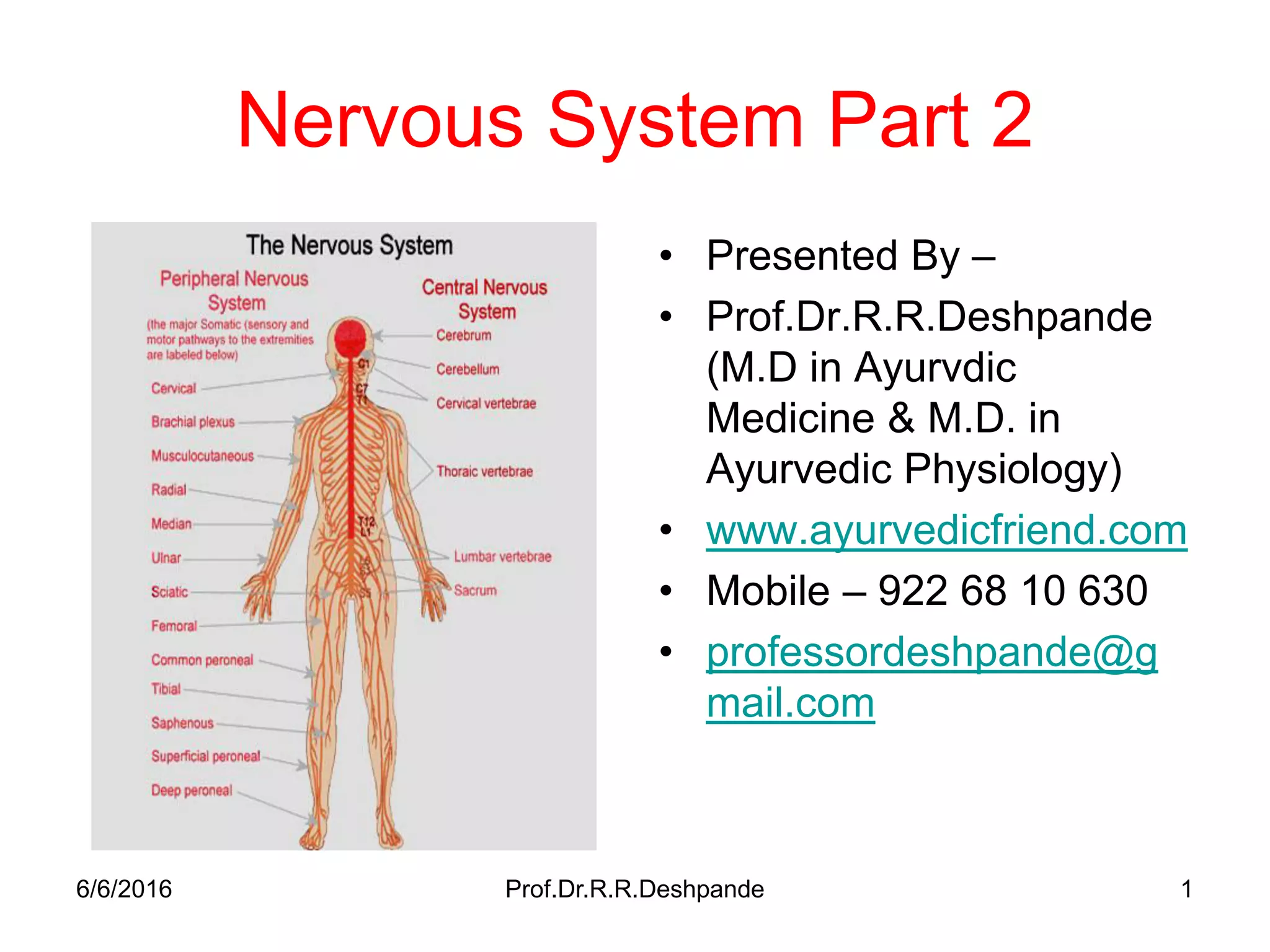 Nervous system part 2 | PDF | Brain and Nervous System Disorders | Diseases and Conditions