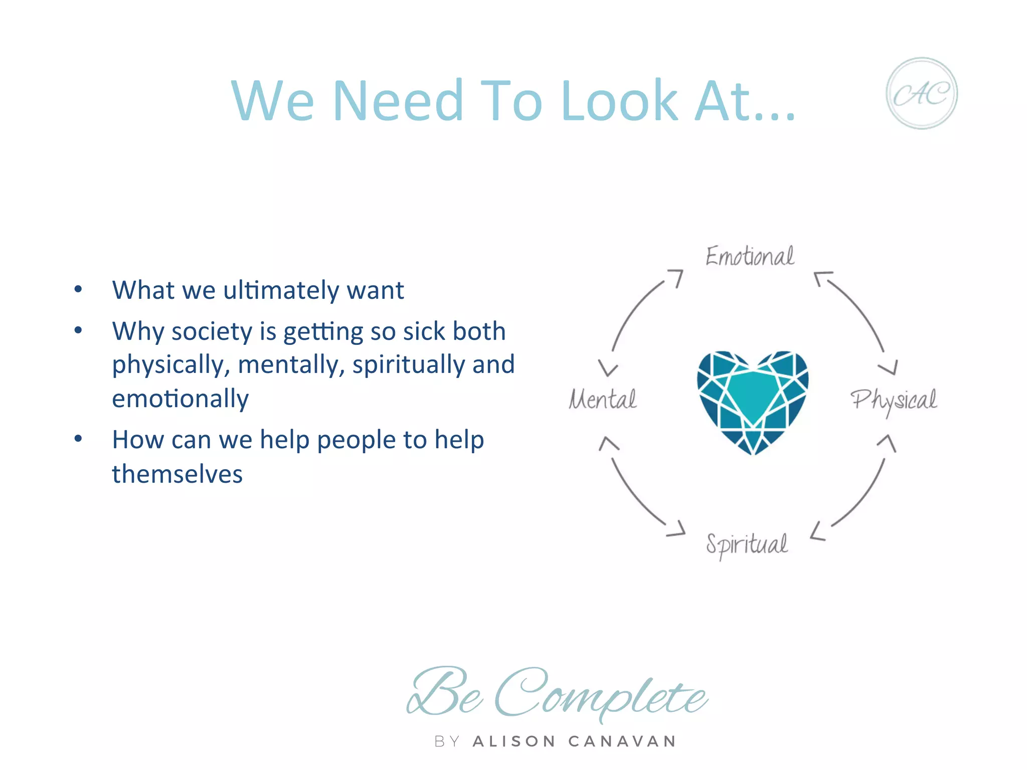 Alison Canavan. , Be Complete | PPT