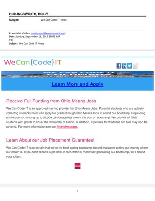 16.9.18 we can code it news - cle teen-hack | PDF