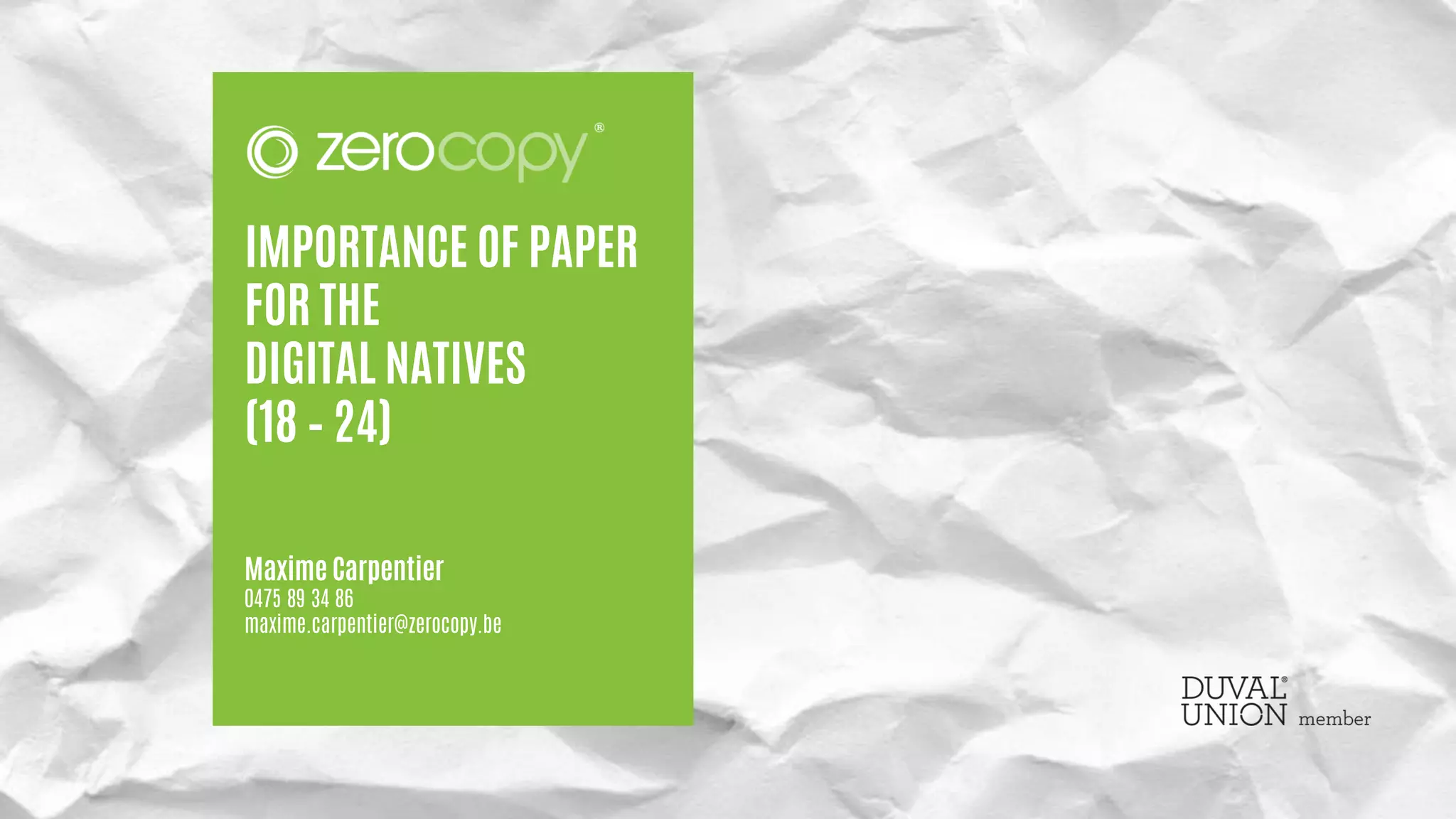 Presentation zerocopy importance of paper for digital natives | PPT