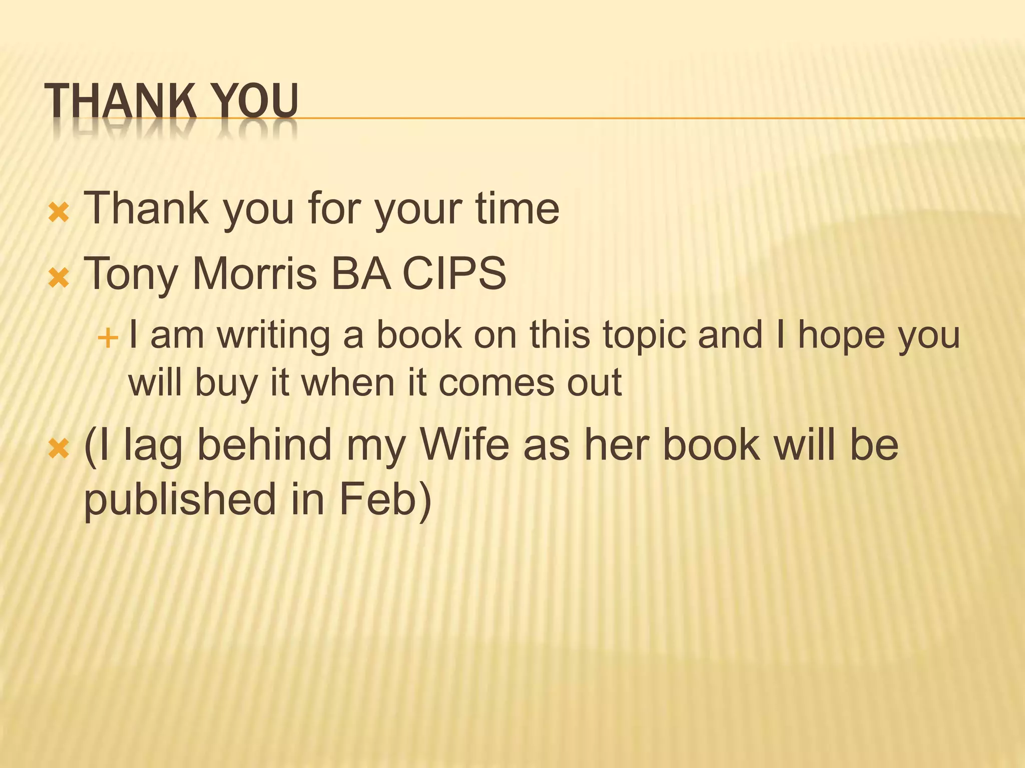 Tony Morris - Head of Procurement, Bupa | PPTX