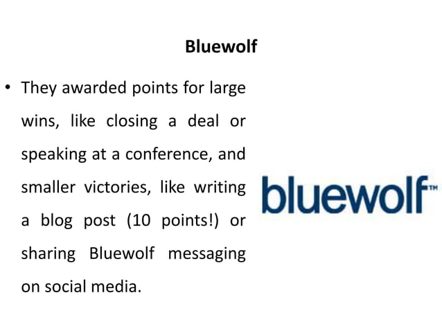 Bluewolf - Gamification in HR - Manu Melwin Joy | PPT