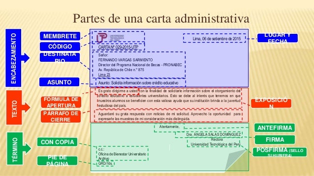 La carta administrativa