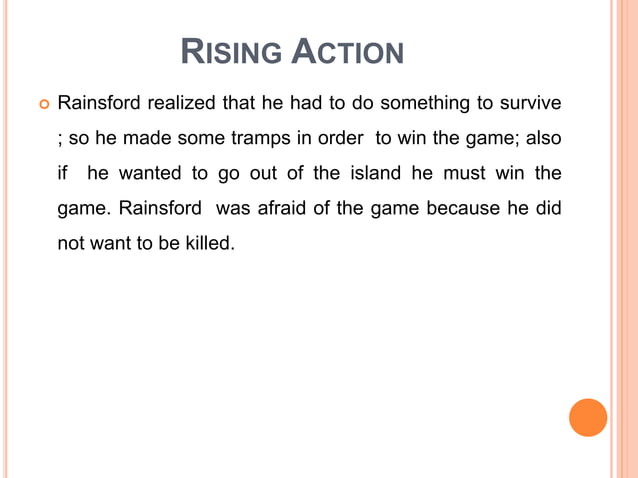 The most dangerous game. | PPT