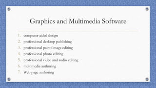 16. graphics and multimedia software | PPTX
