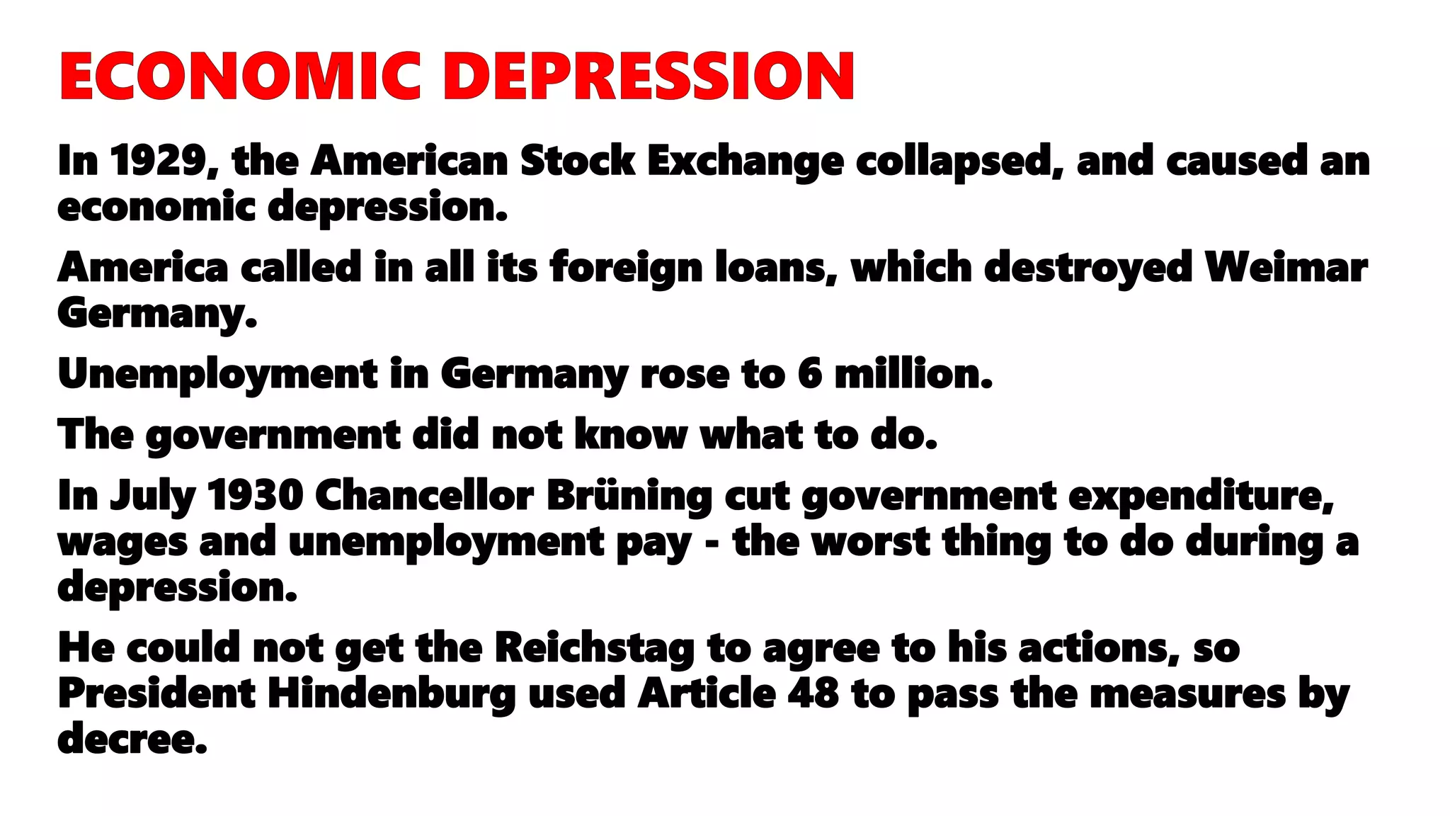 HISTORY YEAR 10: HITLER'S RISE IN POWER | PPT