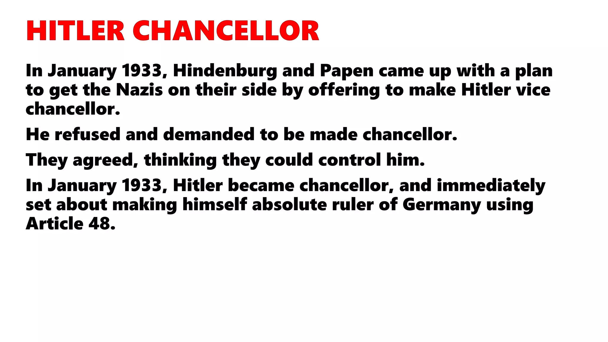 HISTORY YEAR 10: HITLER'S RISE IN POWER | PPTX