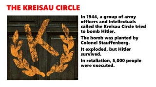 HISTORY YEAR 10: OPPOSITION TO HITLER AND NAZIS | PPT