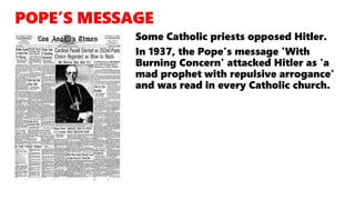 HISTORY YEAR 10: OPPOSITION TO HITLER AND NAZIS | PPT