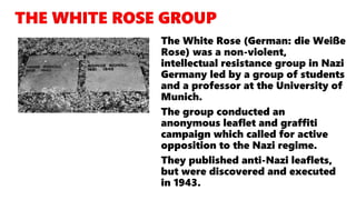 HISTORY YEAR 10: OPPOSITION TO HITLER AND NAZIS | PPT