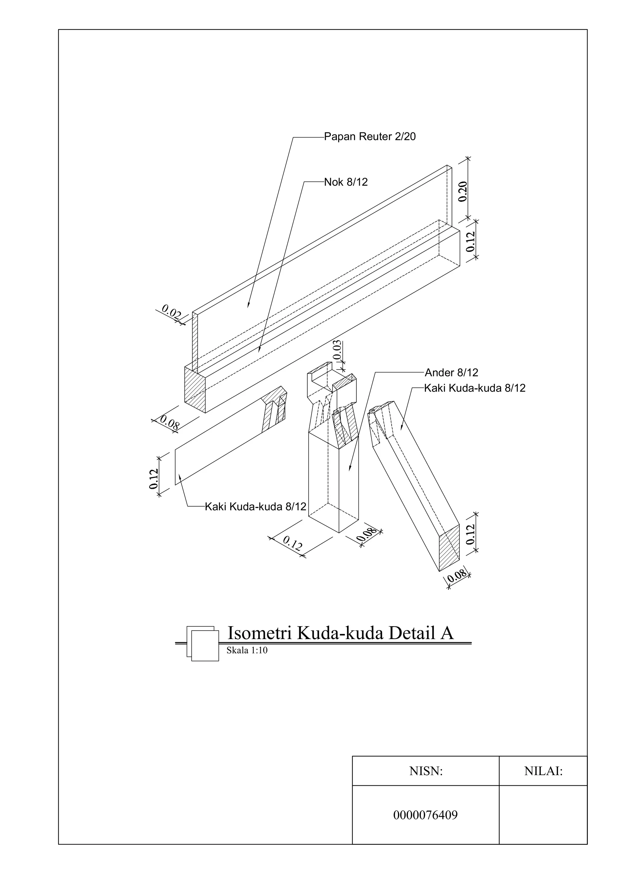 16.) isometri kuda kuda detail a | PDF