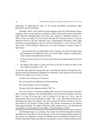 An exposition of Iqbal’s ideas on human nature and personality | PDF