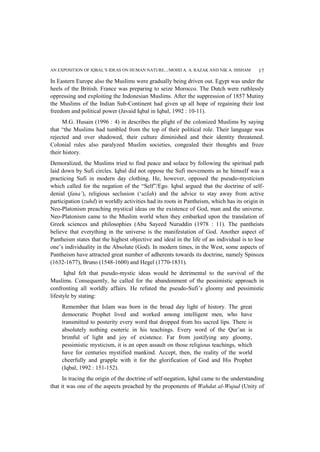 An exposition of Iqbal’s ideas on human nature and personality | PDF