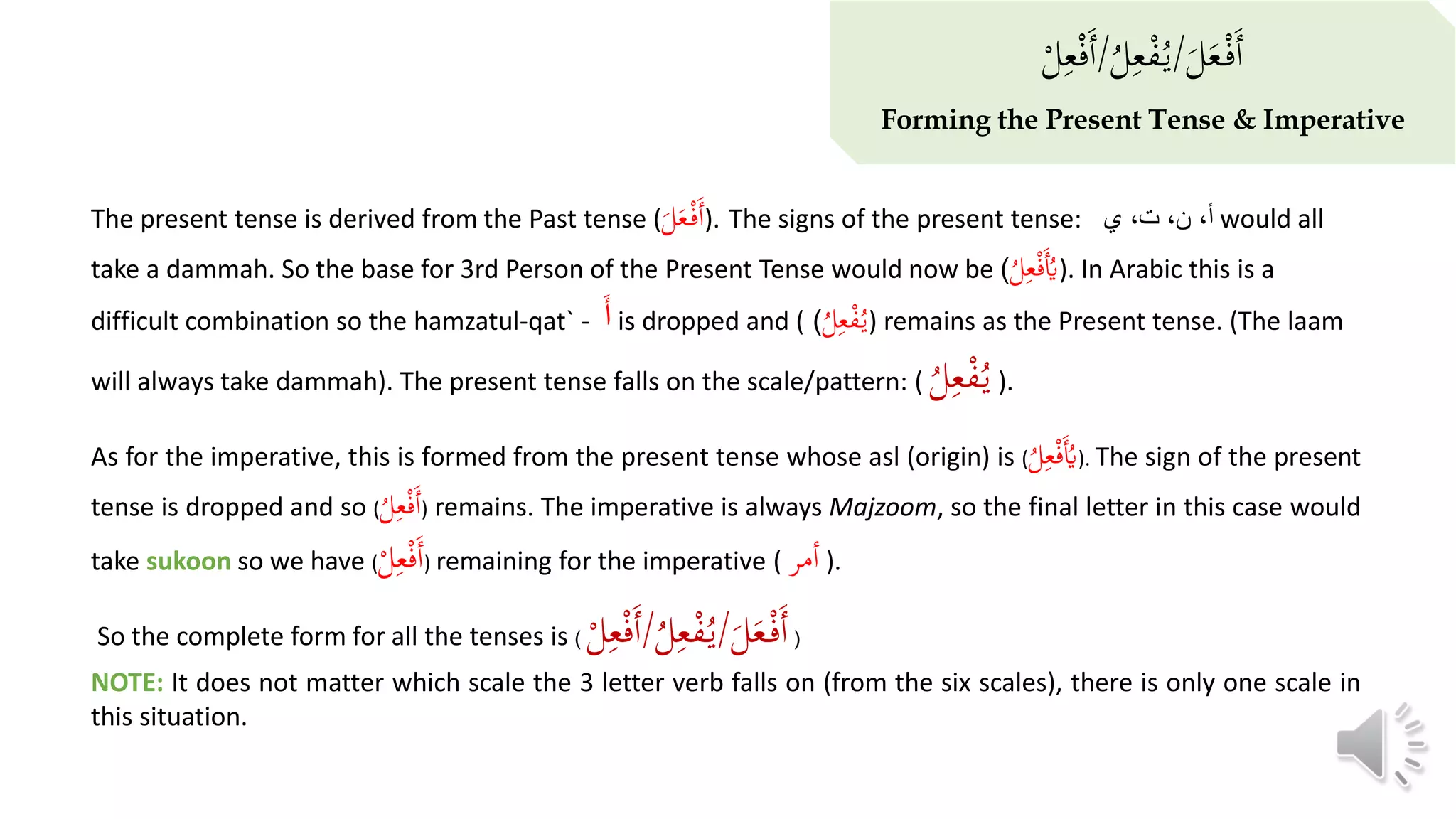 Lesson 16 | Scale Af'ala | Learn Arabic to Understand the Quran for ...