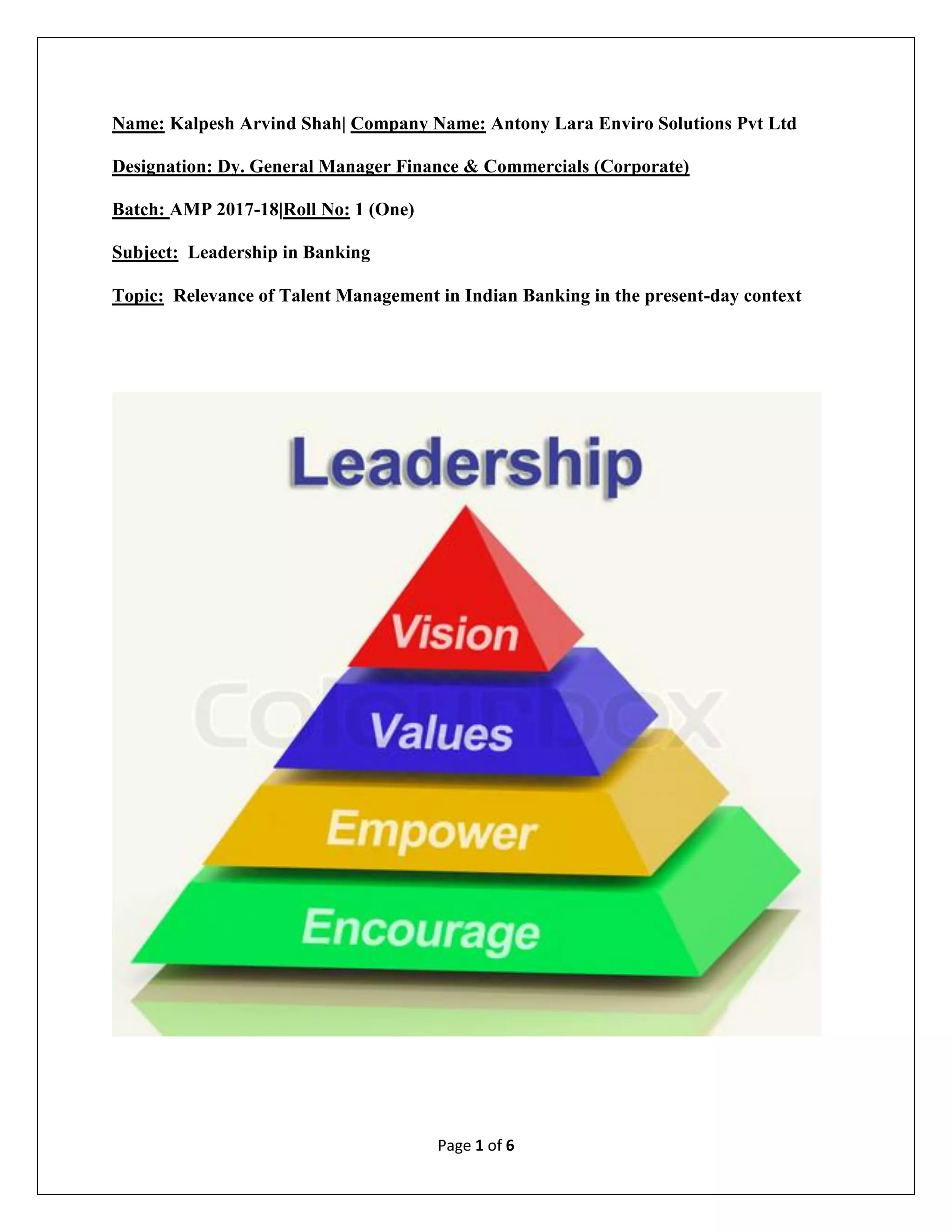 leadership in banking | PDF