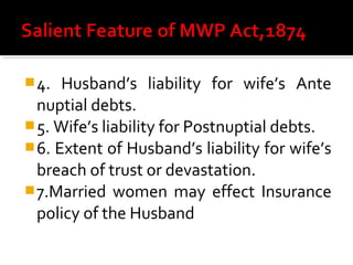 16. the married women's property act,1874 gp2 | PPT