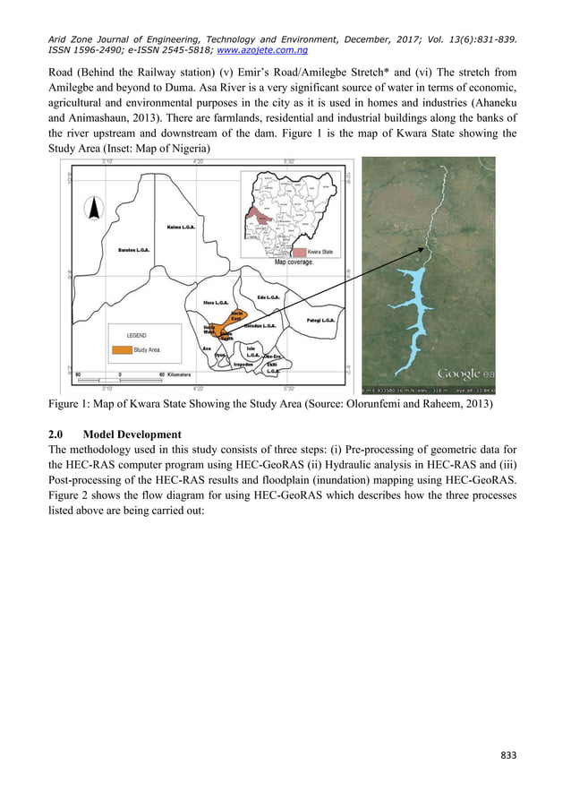 Development of Inundation Map for Hypothetical Asa Dam Break using HEC ...