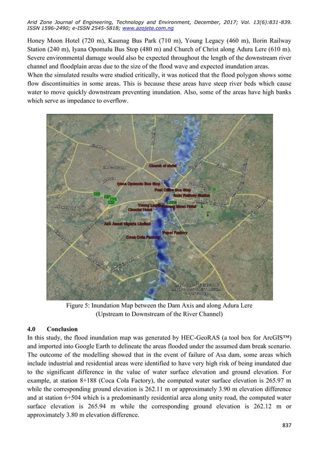 Development of Inundation Map for Hypothetical Asa Dam Break using HEC ...