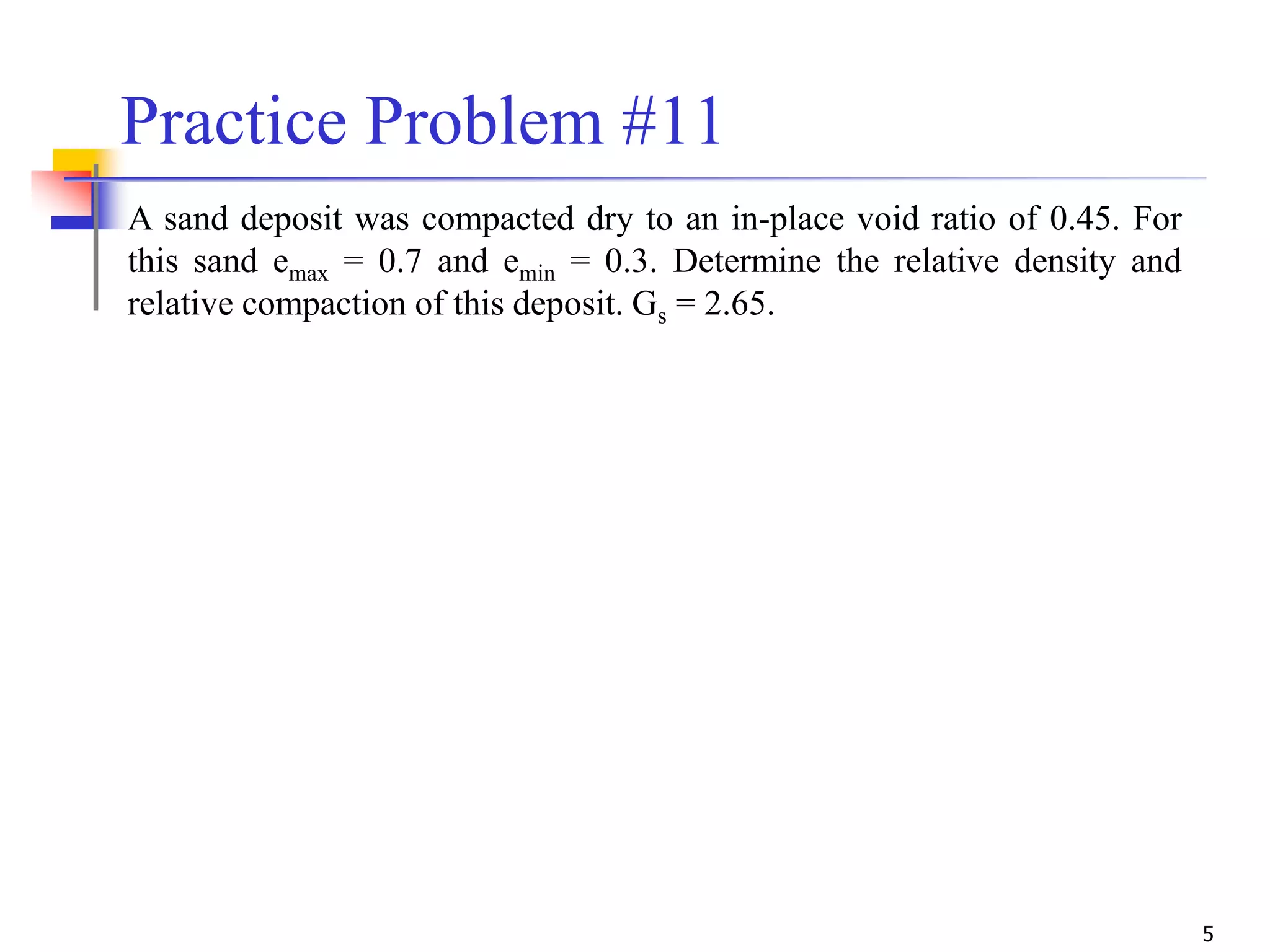 Geotechnical Engineering-I [Lec #16: Soil Compaction - Practice Problems] | PPSX
