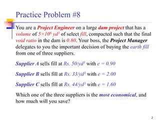 Geotechnical Engineering-I [Lec #16: Soil Compaction - Practice Problems] | PPSX