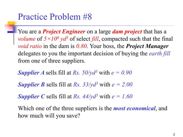 Geotechnical Engineering-I [Lec #16: Soil Compaction - Practice Problems] | PPSX