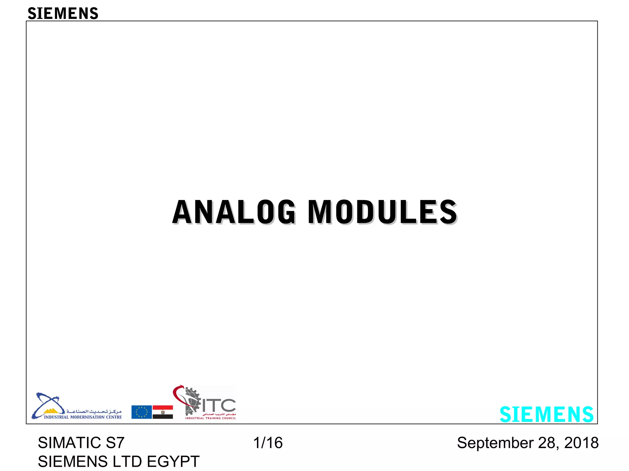Analogue Module | PPT