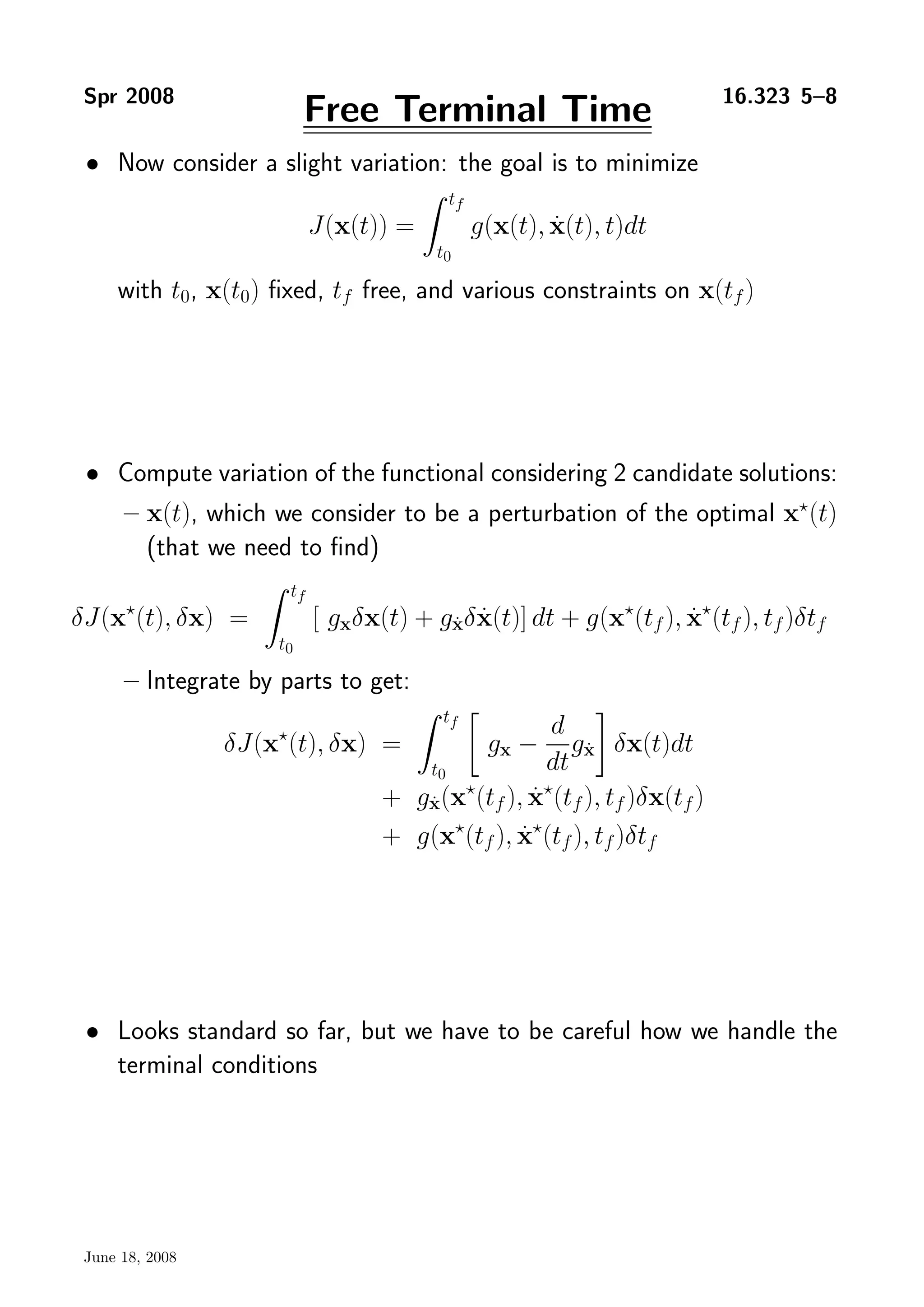 optimal control principle slided | PDF
